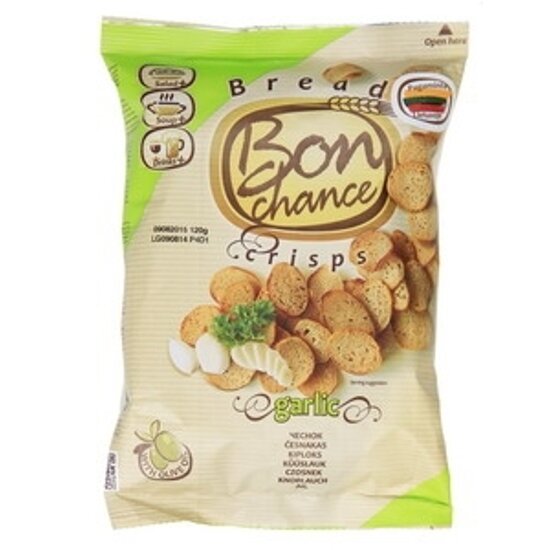 Bon Chance - Bread Crisps with Garlic 120g - Baltic Food Oxford