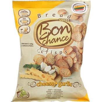 Bon Chance - Bread Crisps with Garlic and Cheese 120g - Baltic Food Oxford