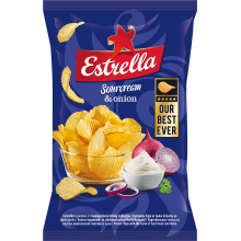 Estrella Sour Cream and Onion Flavour Crisps 130g - Baltic Food Oxford