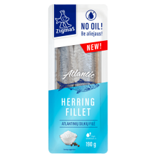 Zigmas - Salted Atlantic Herring Fillets without Oil 190g - Baltic Food Oxford